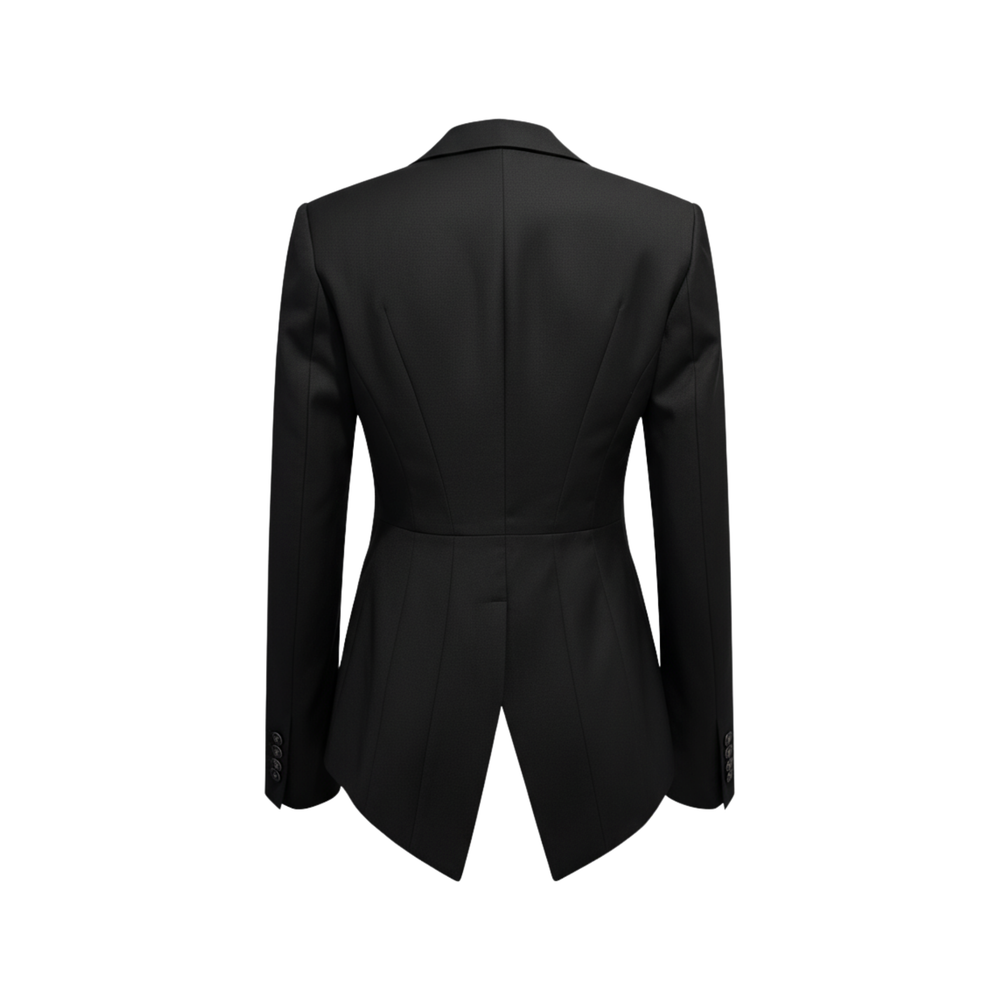 Black Cutaway Tailored Jacket