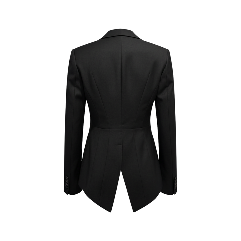 Black Cutaway Tailored Jacket