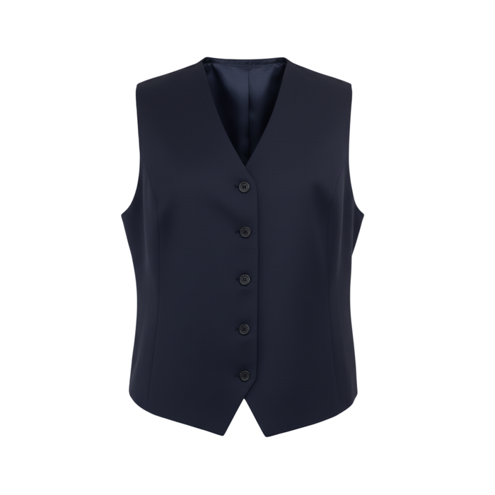 Navy Tailored Button-Front Vest